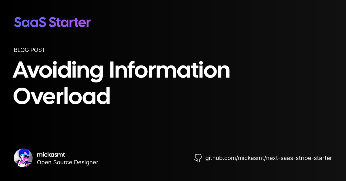 Avoiding Information Overload | YT Notes Avoiding Information Overload | YT Notes